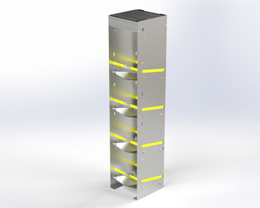 Large 4 Tier Refrigerant Tank Holder Cargo Van Accessory (#RS-4L-1-BX)