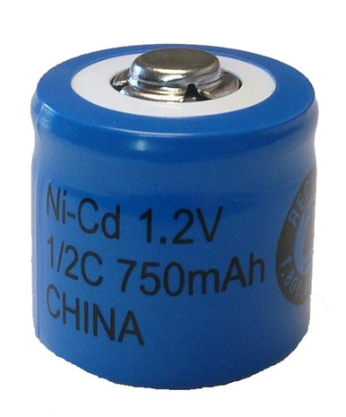 1/2C 750mah Nicd Button Top Battery