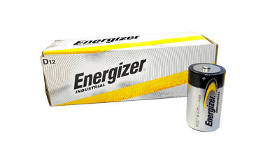 Energizer Industrial D Cell EN95 Alkaline Battery 12PCS