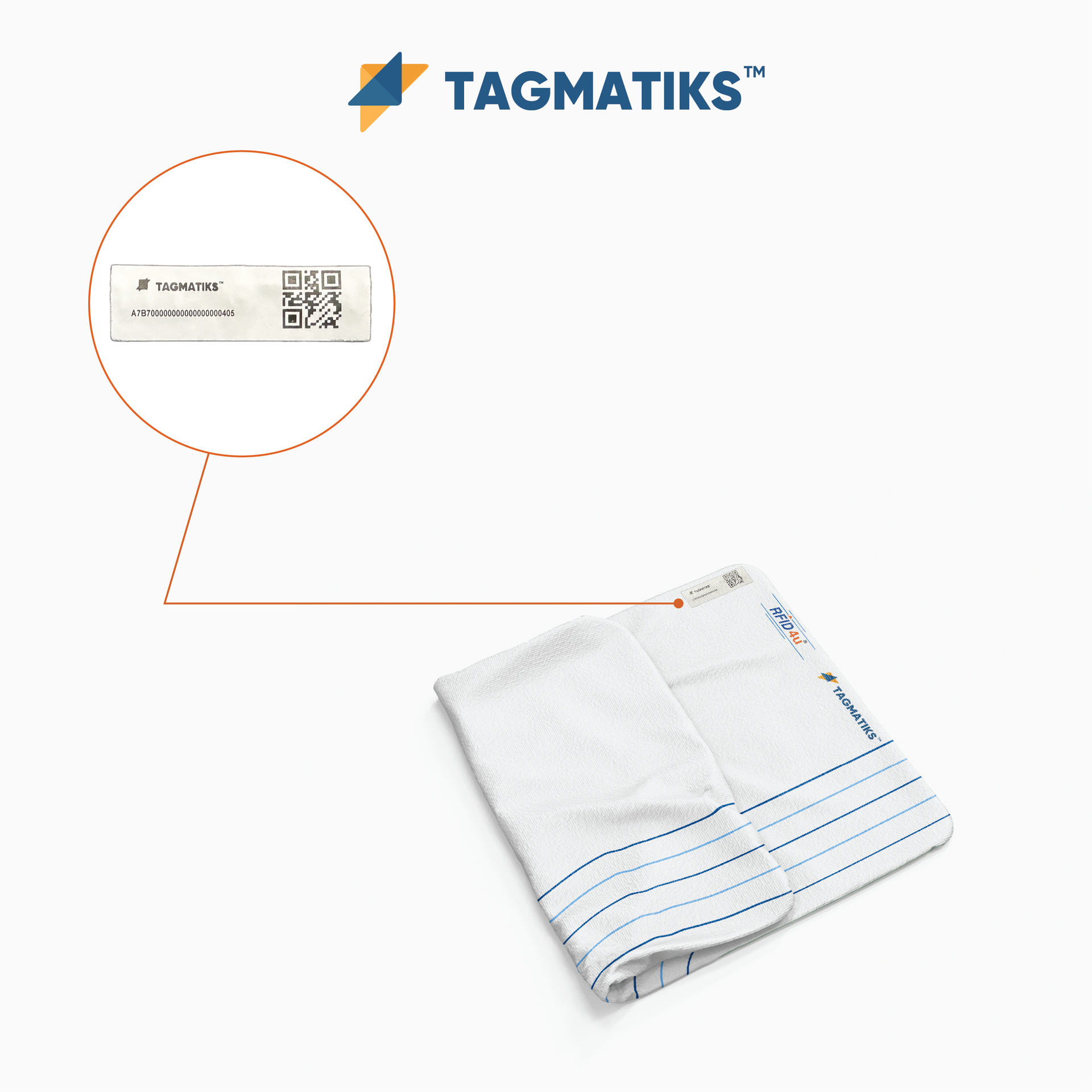 TagMatiks Pre-printed Pre-encoded RFID Laundry Tag (TAG-PP-UT)