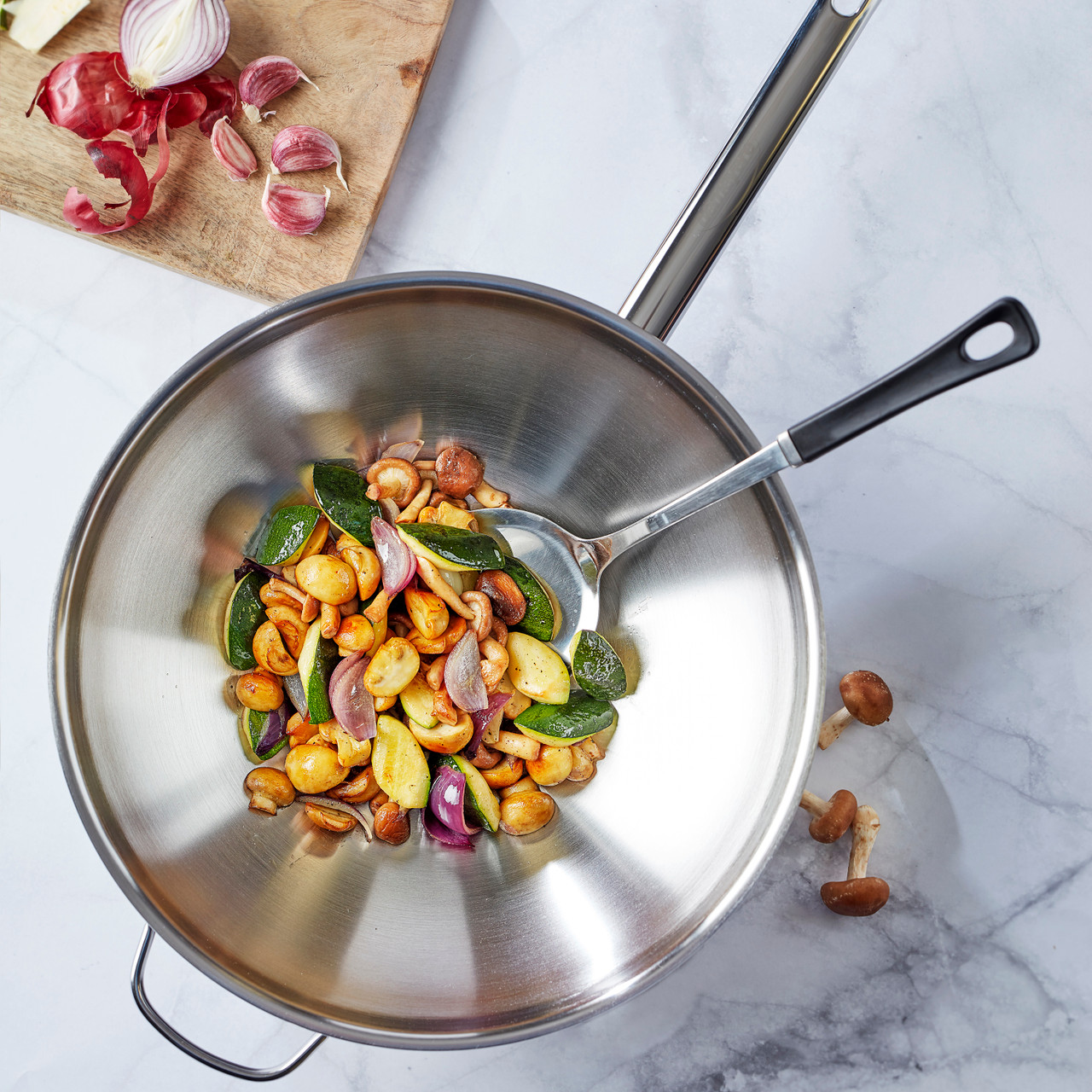 Apollo 7 Wok 36cm, 18/10 Stainless Steel - Lifestyle and Household