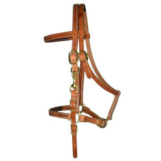 Leather Mule Headstall with Snap Crown, Mule Bridle, Snap On Headstall ...