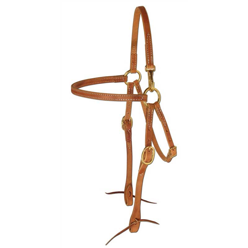 Leather Mule Headstall with Snap Crown, Mule Bridle, Snap On Headstall ...