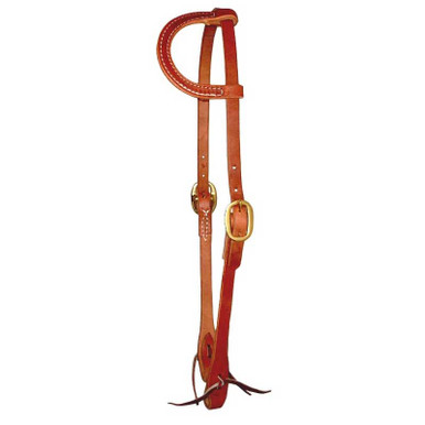 Leather Sliding One Ear Headstall with Ties, Western Leather Bridle ...