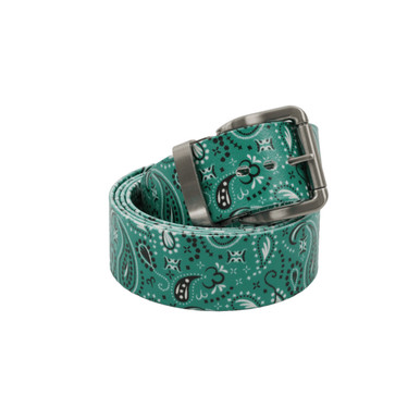 Teal Bandana Printed Belt - Working Horse Tack