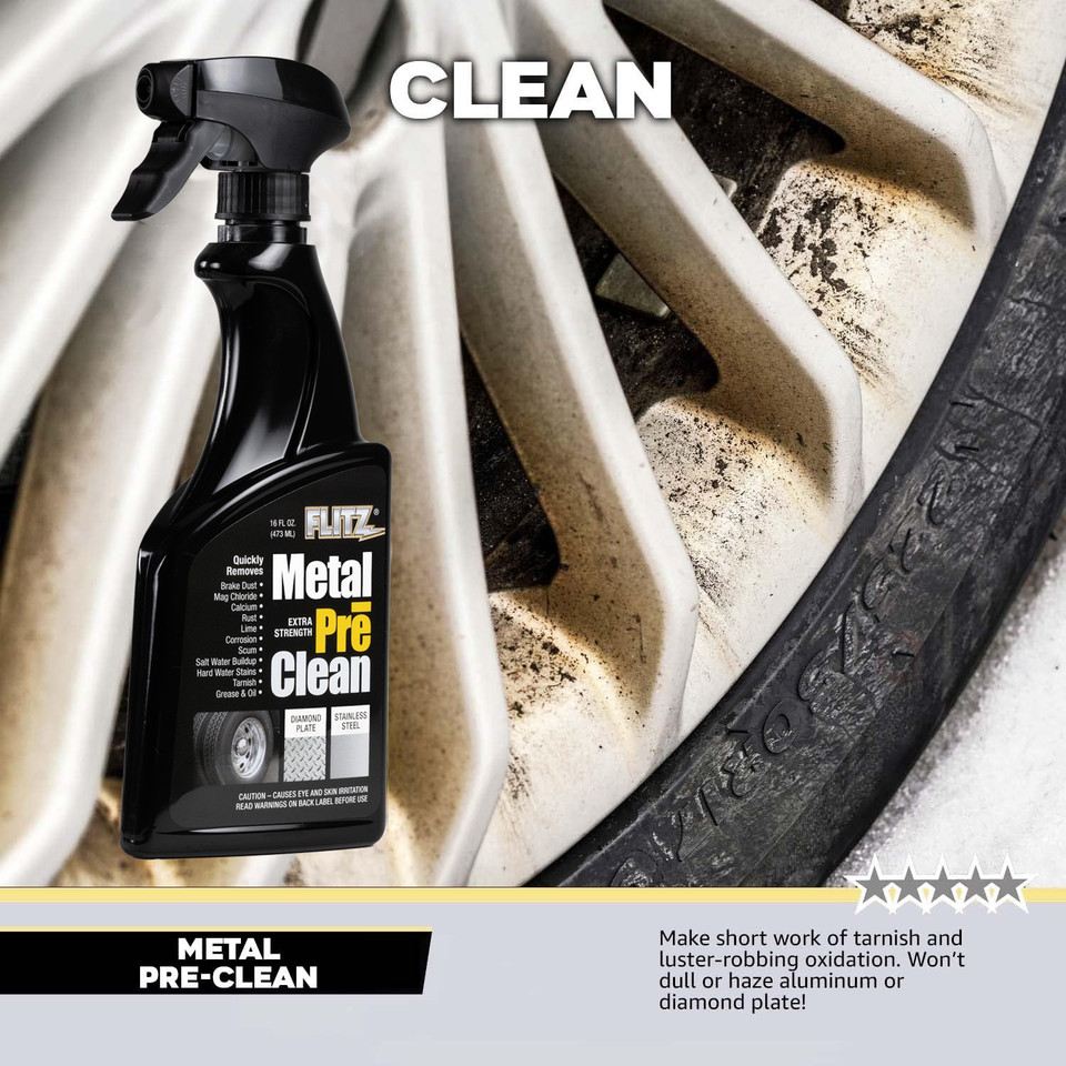 Flitz Metal PreClean - Aluminum Metal Cleaner | Flitz Premium Polishes