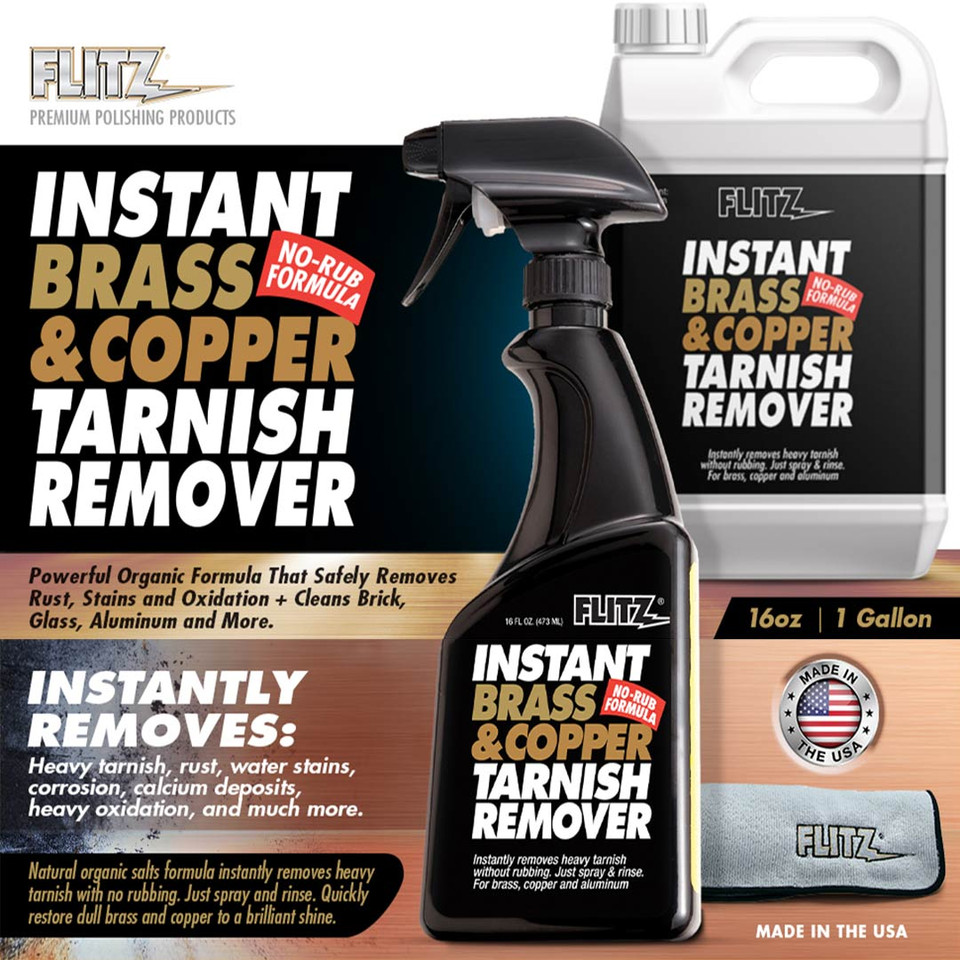 Instant Brass & Copper Tarnish Remover | Flitz Premium Polishes