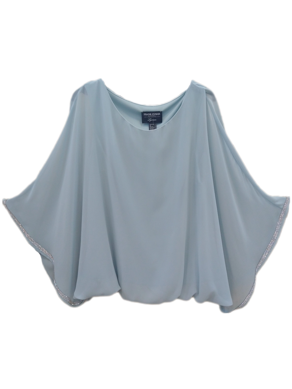 Chiffon Overlay Blouse with Bling - Vita Boutique