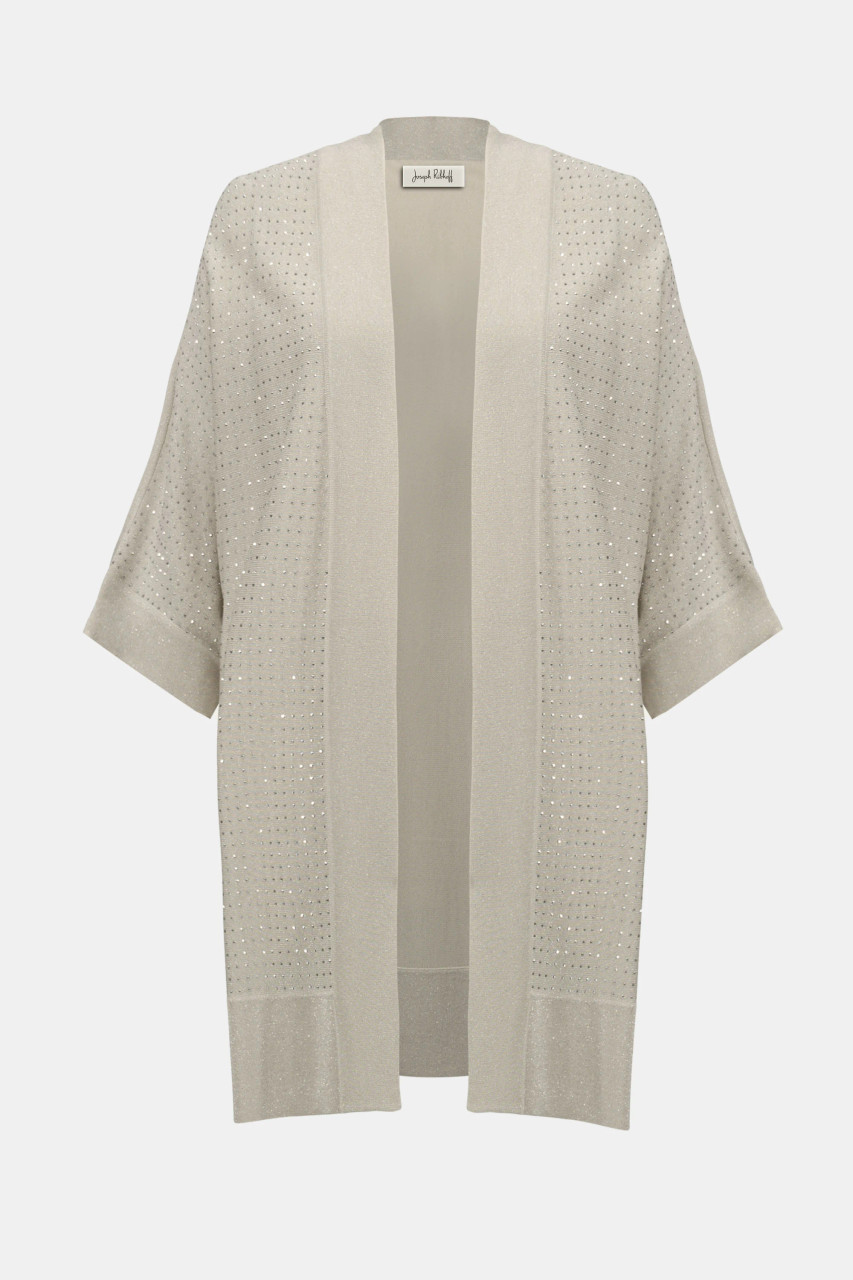 Sweater Knit Cover-Up with Iron-On Detail - Vita Boutique