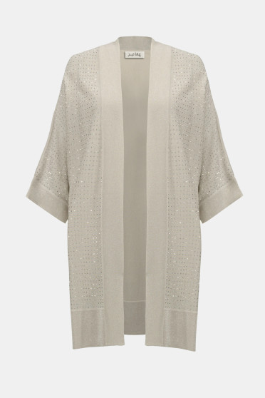 Sweater Knit Cover-Up with Iron-On Detail - Vita Boutique