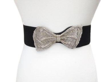 Rhinestone Bow Belt - Vita Boutique