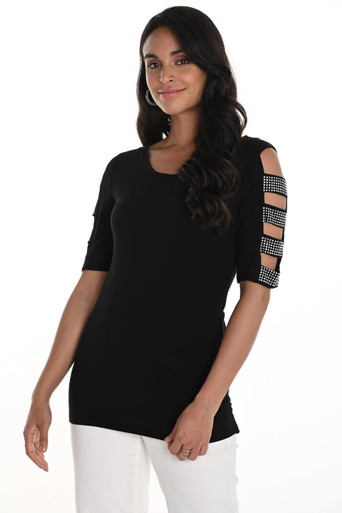 Blingy Open Sleeve Top - Vita Boutique