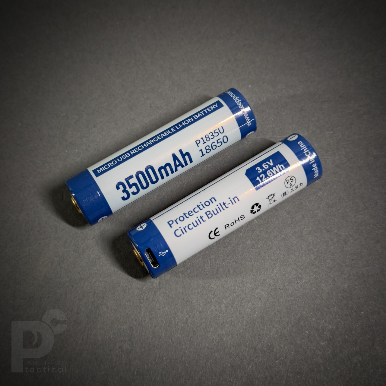 18650 USB Rechargeable Batteries - 2 Pack