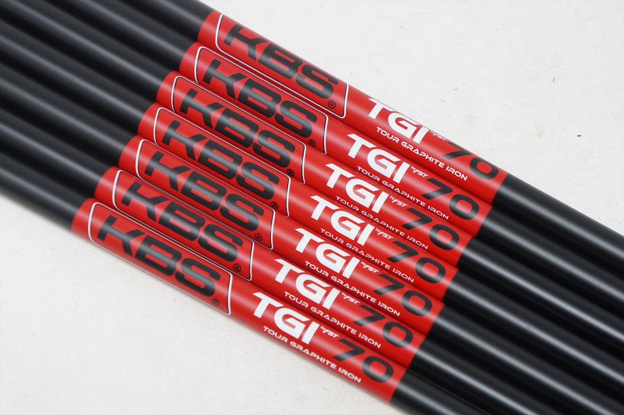 Uncut KBS TGI 70g Regular+ Plus 36"-38.5" 4-PW Iron Shaft Set PULLS .355 Taper - Mikes Golf Outlet