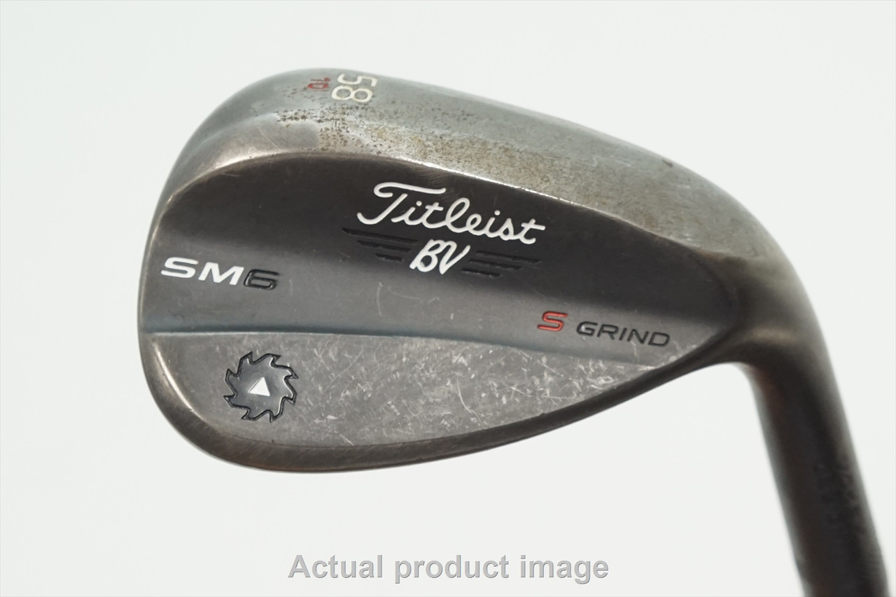 Titleist Vokey Sm6 Jet Black Wedge 58°-10 S-Grind Wedge DG Stl 943582 Good E13 - Mikes Golf Outlet