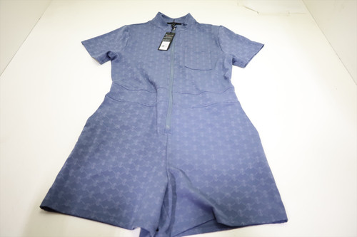 Greyson Wolf Links Jacquard Dani Romper Womens Medium Vintage Indigo ...