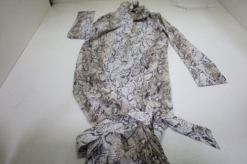 Greyson Wolf Scales Ashe Shirt Dress Dress Womens Small Sand Multi ...