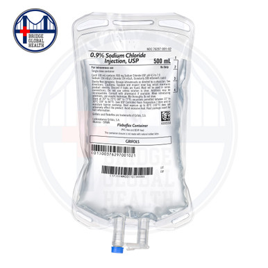 0.9% Sodium Chloride 500mL for IV Drip (Single 500mL Bag)