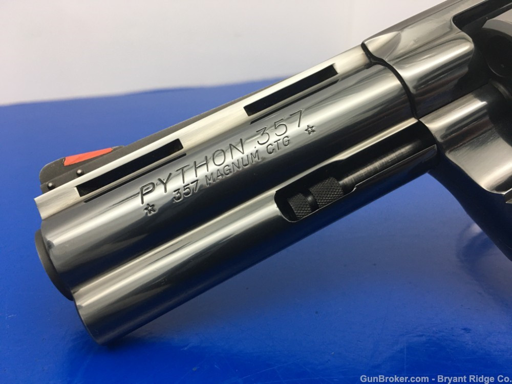 1974 Colt Python .357 Mag Blue 4" *LEGENDARY SNAKE SERIES REVOLVER ...