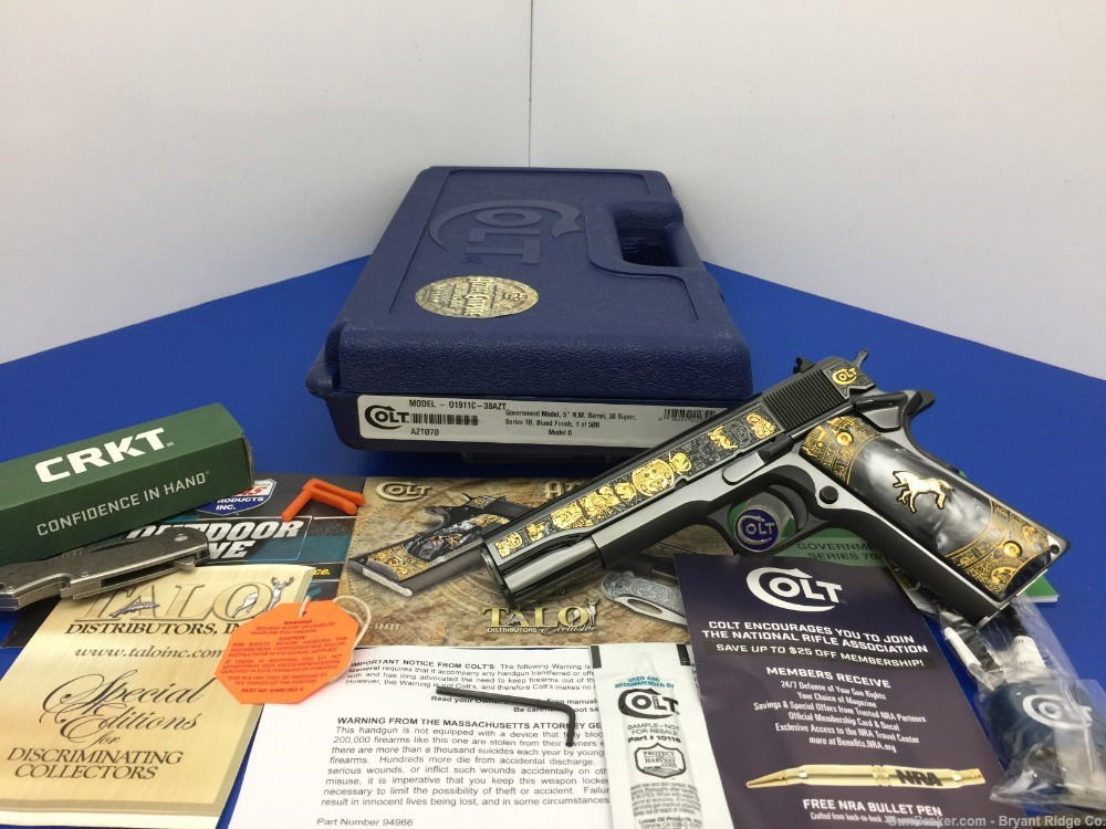 *SOLD* Colt Aztec Empire 1911 .38 Super Blue 5" *ULTRA RARE 1 OF 500 ...