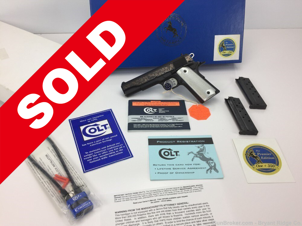 Colt Government COLT CUSTOM SHOP *1 of only 350* FACTORY ENGRAVED ...