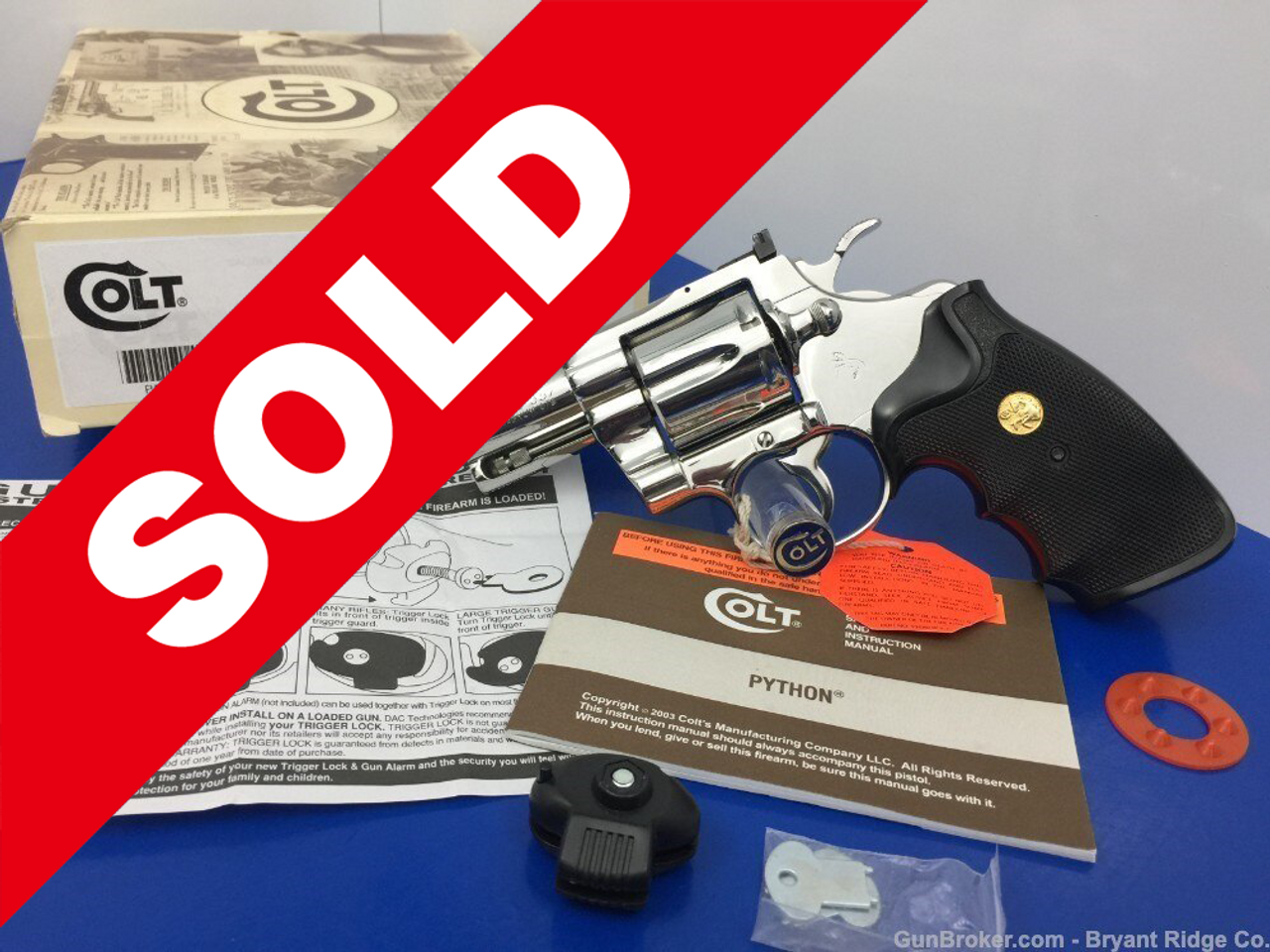 1996 Colt Python 2.5" RARE FACTORY BRIGHT STAINLESS *Exceptionally Rare ...