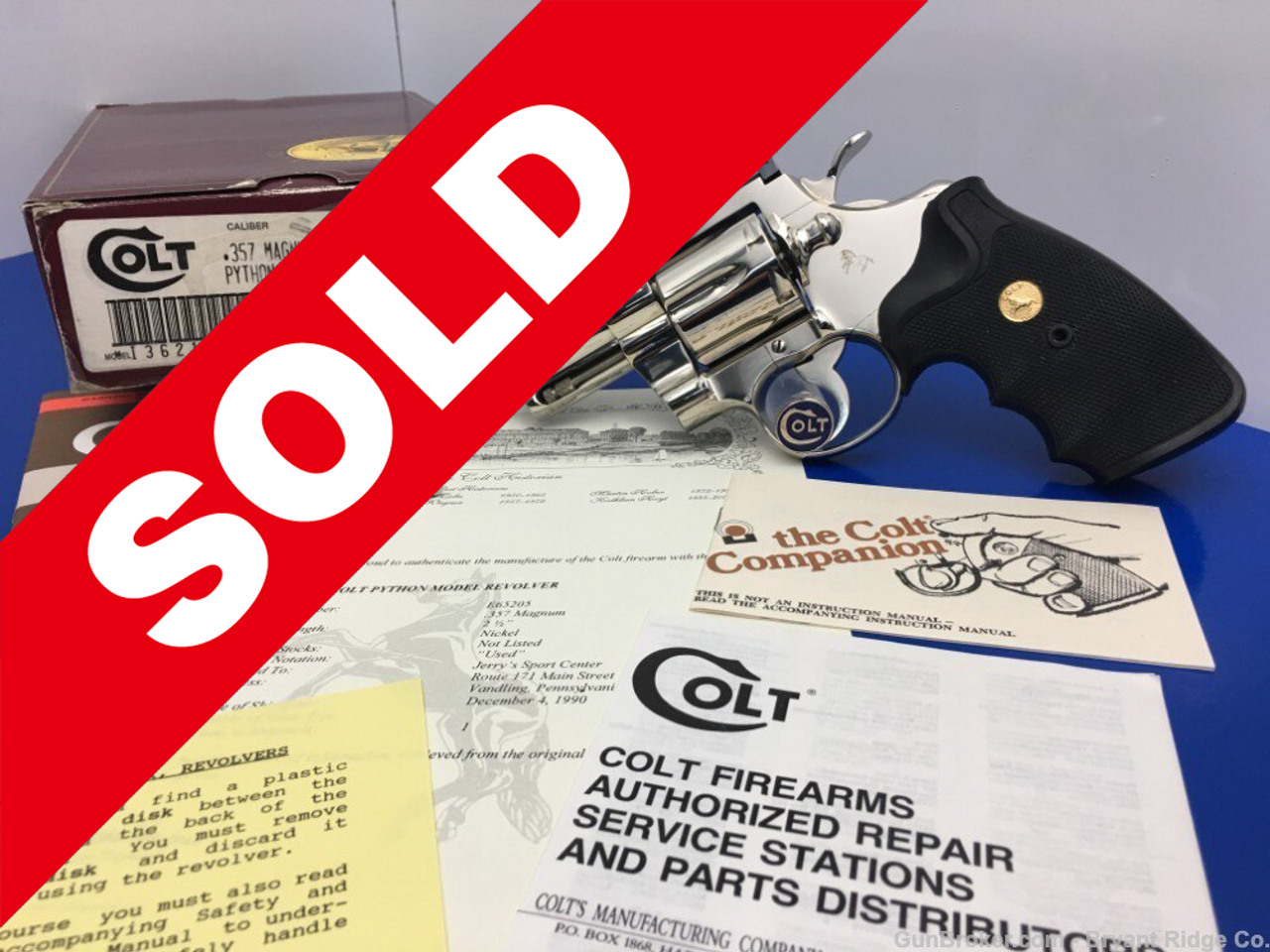 Colt Python 2.5" Nickel .357Mag *RARE COLT SALESMAN SAMPLE* - Bryant Ridge