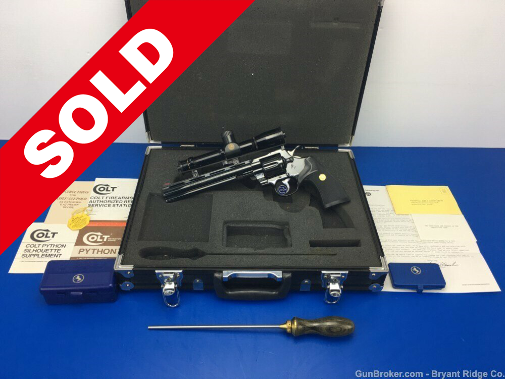 1981 Colt Python Silhouette .357Mag Blue 8" *ULTRA RARE 1 OF 500 EVER ...