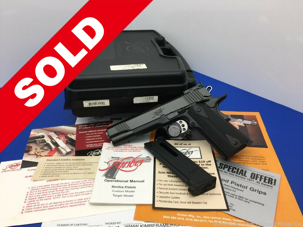 Kimber Rimfire Target .22 LR Black Oxide 5" *INCREDIBLE RIMFIRE PISTOL ...