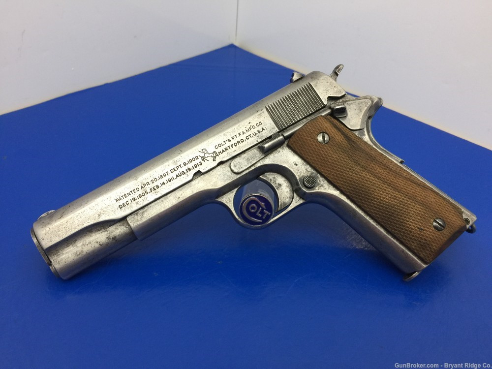 *SOLD* 1912 Colt Model 1911 Military Issue .45 Acp *FLAMING BOMB PROOF ...