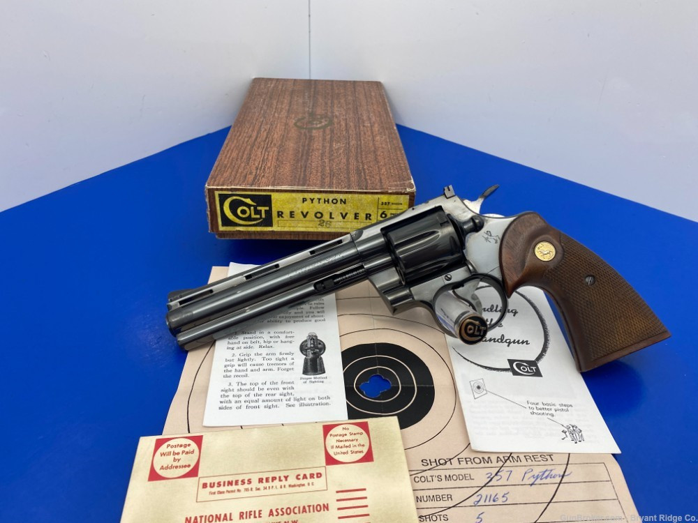 *SOLD* 1962 Colt Python .357mag 6" *ULTRA RARE EARLY PRODUCTION MODEL ...