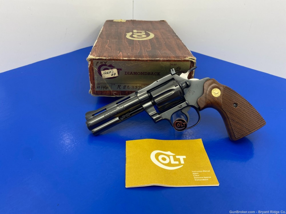 *SOLD* Colt Diamondback .22LR Royal Blue 4" *GORGEOUS SNAKE SERIES ...