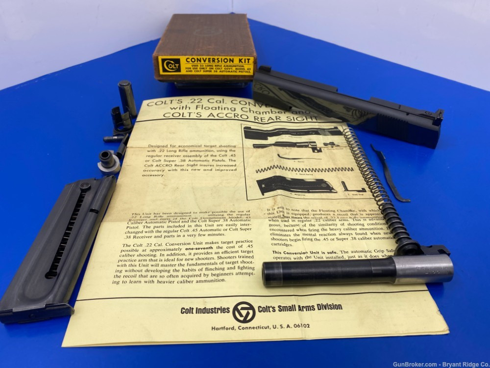 *SOLD* Colt Conversion Kit .22 LR Blue 4.5" *AMAZING COLT CONVERSION ...
