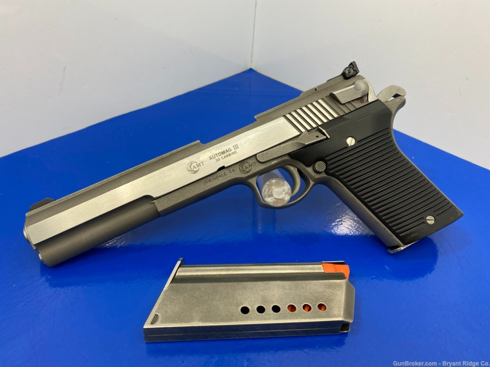 *SOLD* AMT Automag III .30 Carbine Stainless 6 3/8" *INCREDIBLE SEMI ...