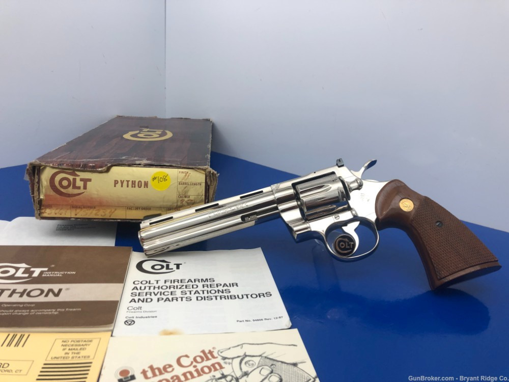 *SOLD* 1979 Colt Python .357 Mag Nickel 6" *HIGHLY DESIRABLE NICKEL ...