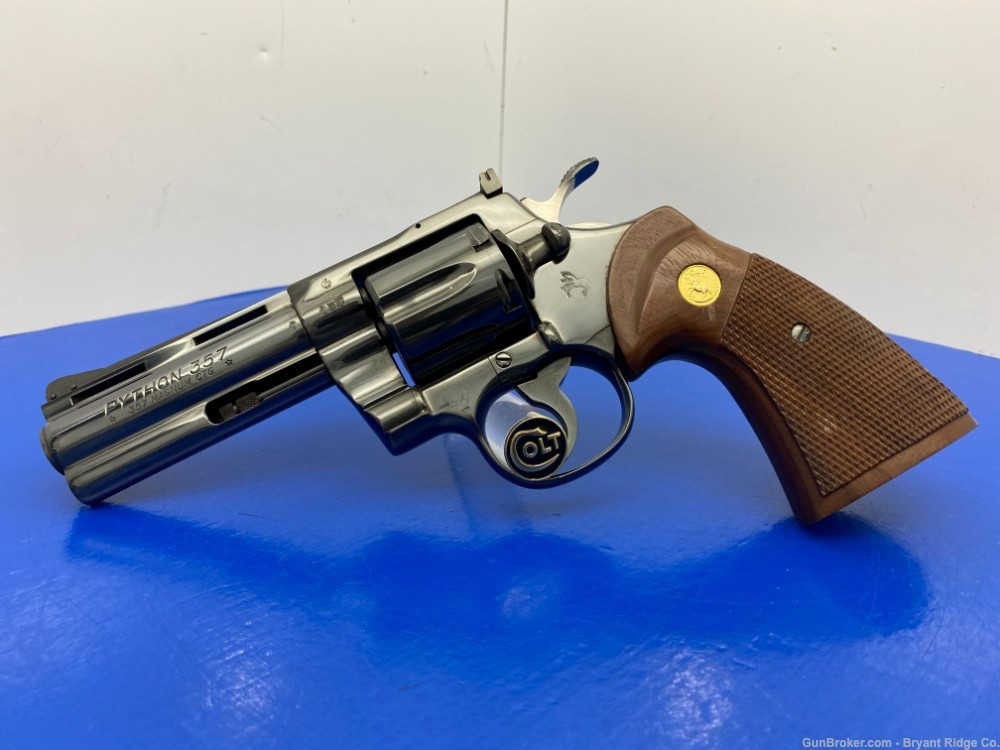 *SOLD* 1981 Colt Python .357 Mag Royal Blue 4" *RARE GERMAN STAMPED ...