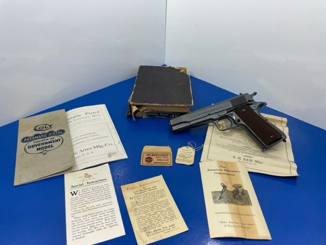 *SOLD* 1926 Colt Government 1911A1 Commercial Model *ORIGINAL BOX AND ...