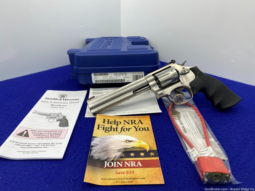 *SOLD* 2011 Smith Wesson 617-6 .22 LR Stainless 6" *AWESOME TEN SHOT ...