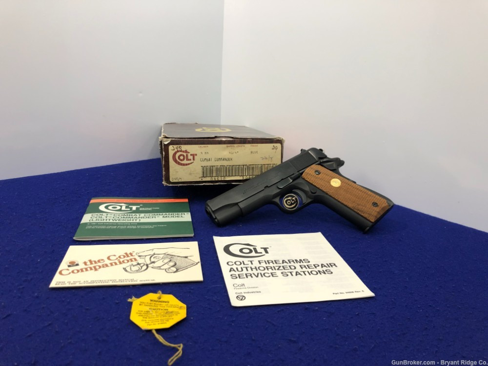 *SOLD* 1982 Colt Combat Commander 9mm Luger 4 1/4" *STUNNING SEMI AUTO ...