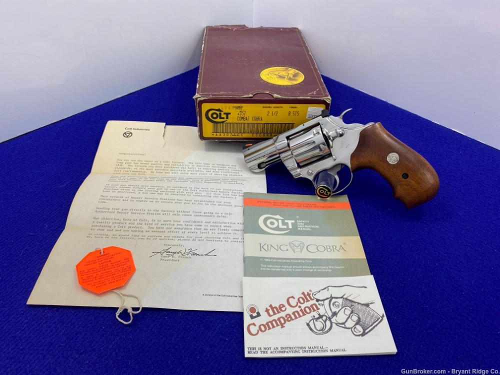 *SOLD* 1987 Colt Combat Cobra RARE Factory Bright Stainless 2.5" *LEW ...