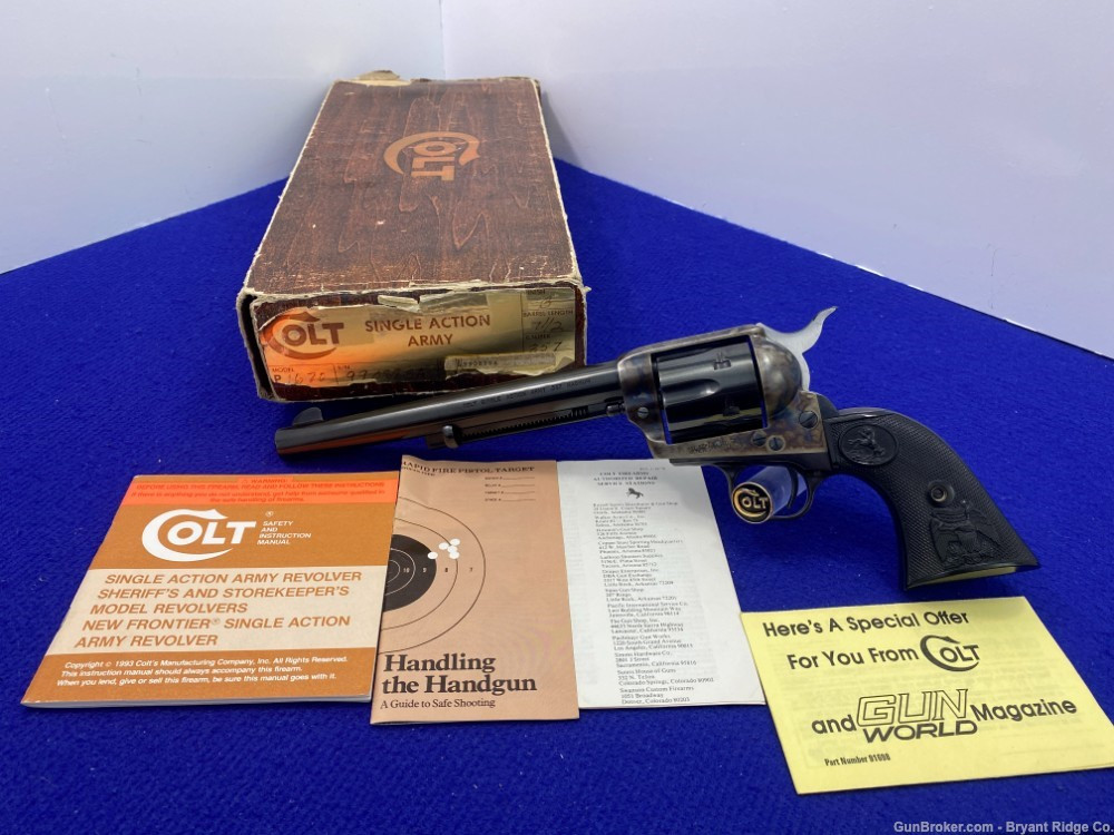 *SOLD* 1978 Colt Single Action Army 7 1/2" *COLOR CASE HARDENED FRAME ...