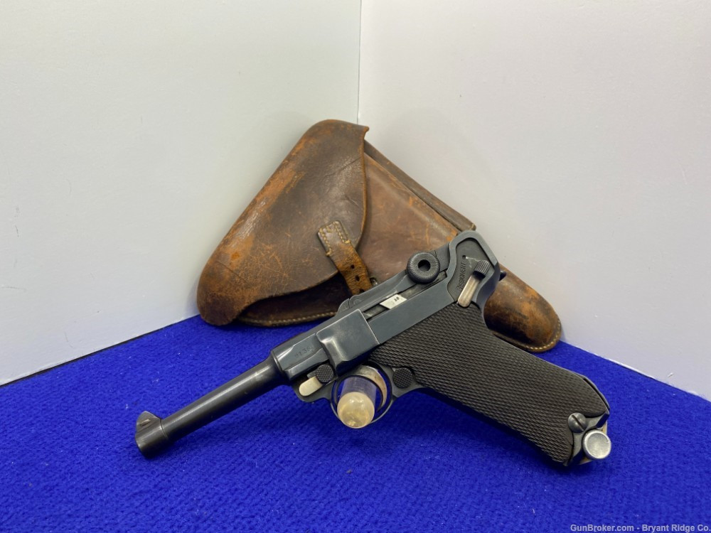 *SOLD* 1917 Erfurt P.08 Luger 9mm Blue 4" *DESIRABLE GERMAN MADE WWI ...