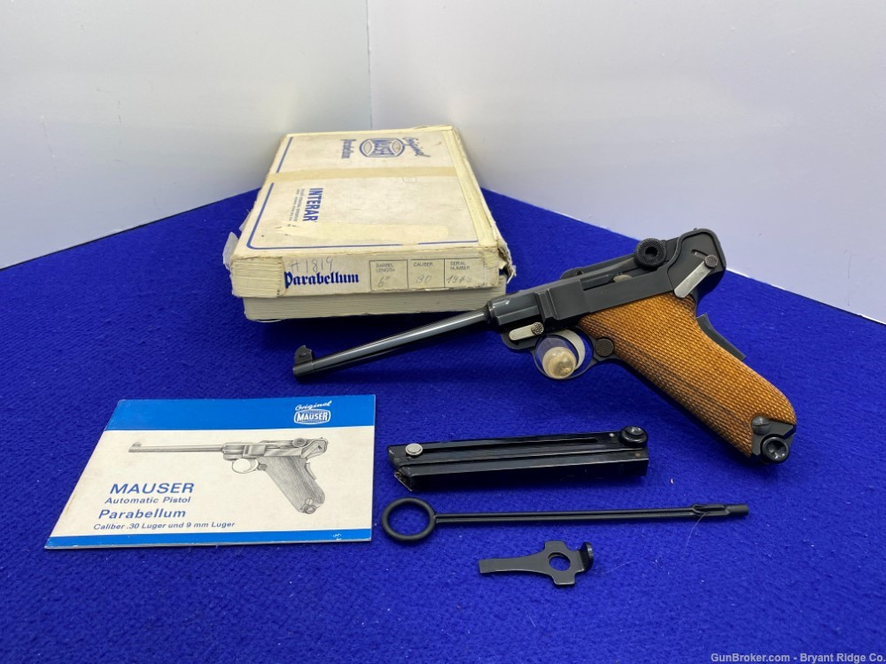 *SOLD* Mauser American Eagle Luger .30Luger Blue 6"*INCREDIBLE GERMAN ...
