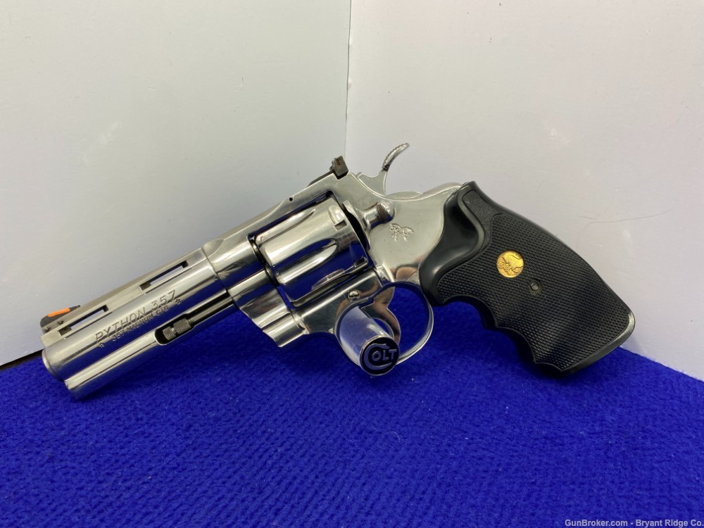 *SOLD* 1987 Colt Python .357 Mag FACTORY BRIGHT STAINLESS -Legendary ...