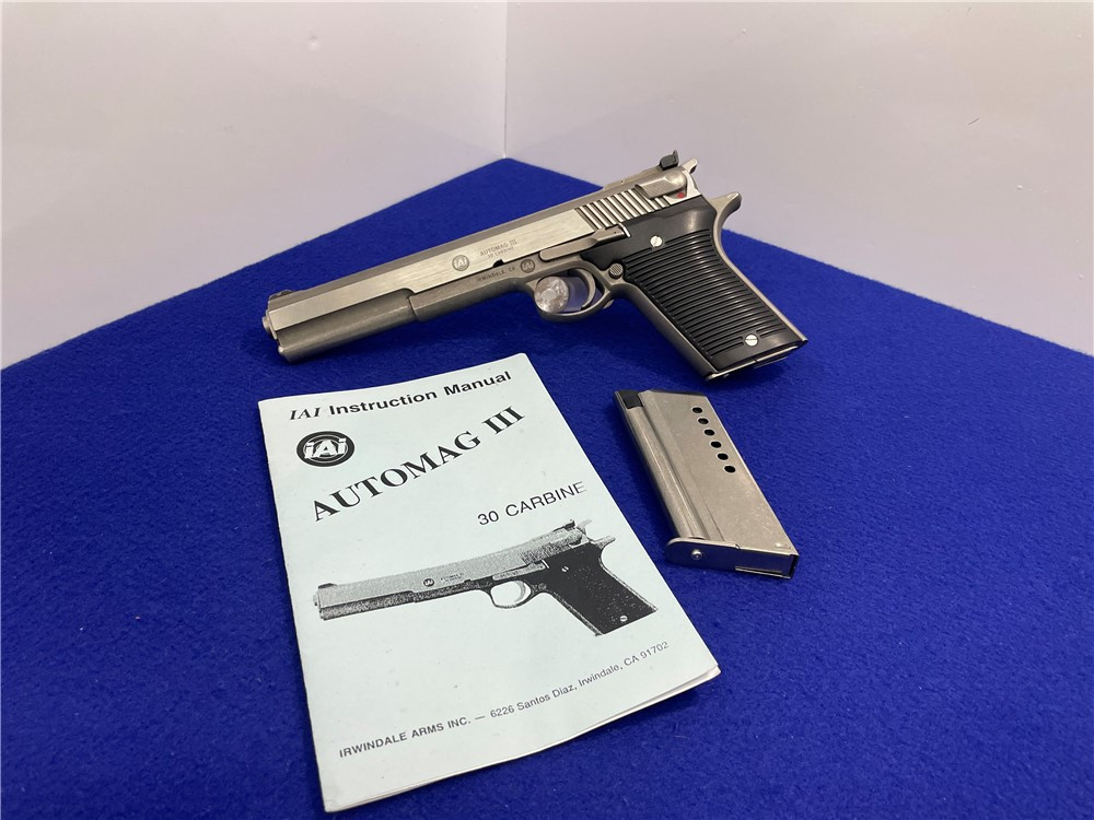 *SOLD* AMT Automag III 30 Carbine Stainless 6 1/2" *ULTRA LOW SERIAL ...