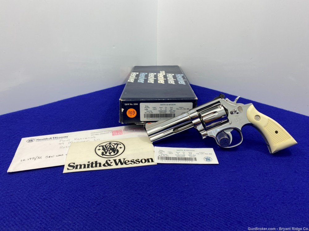 *SOLD* Smith Wesson 686-3 Bright Stainless 4" .357 Mag *GORGEOUS PRE ...