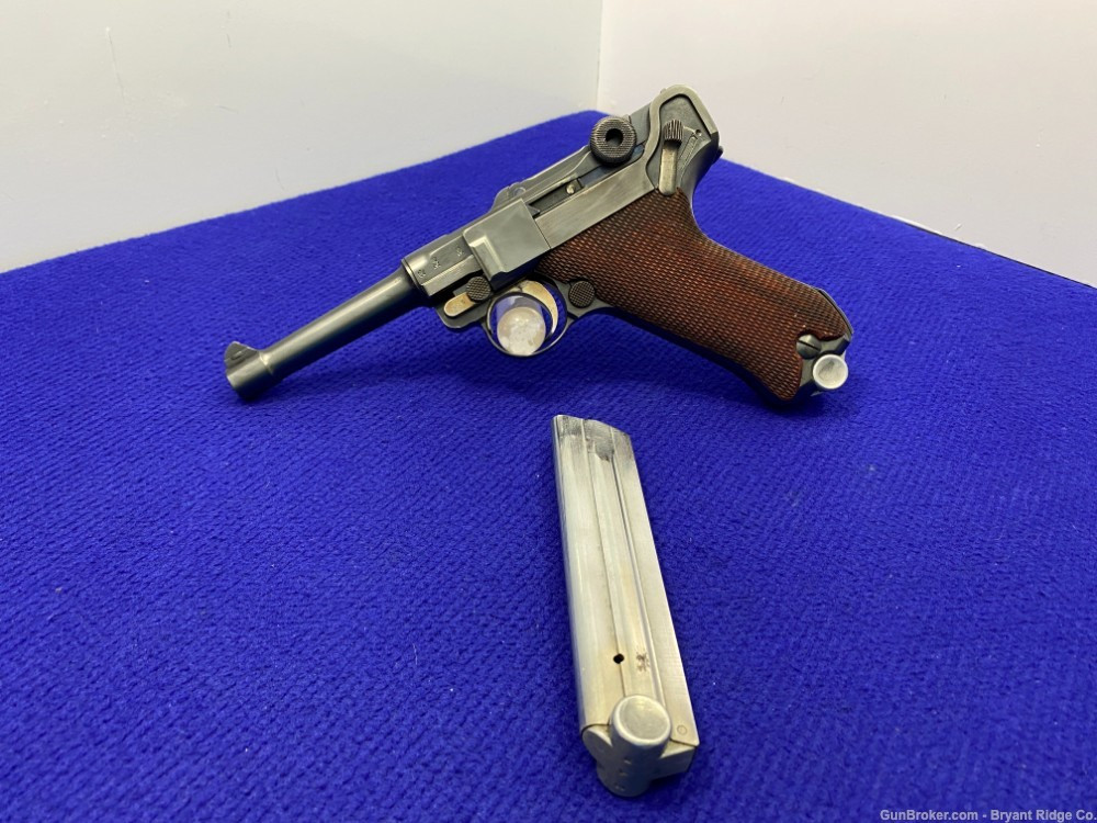 *SOLD* DWM Luger 9mm Blue 4" *LOW 3-DIGIT SERIAL COMMERCIAL NAVY MODEL ...