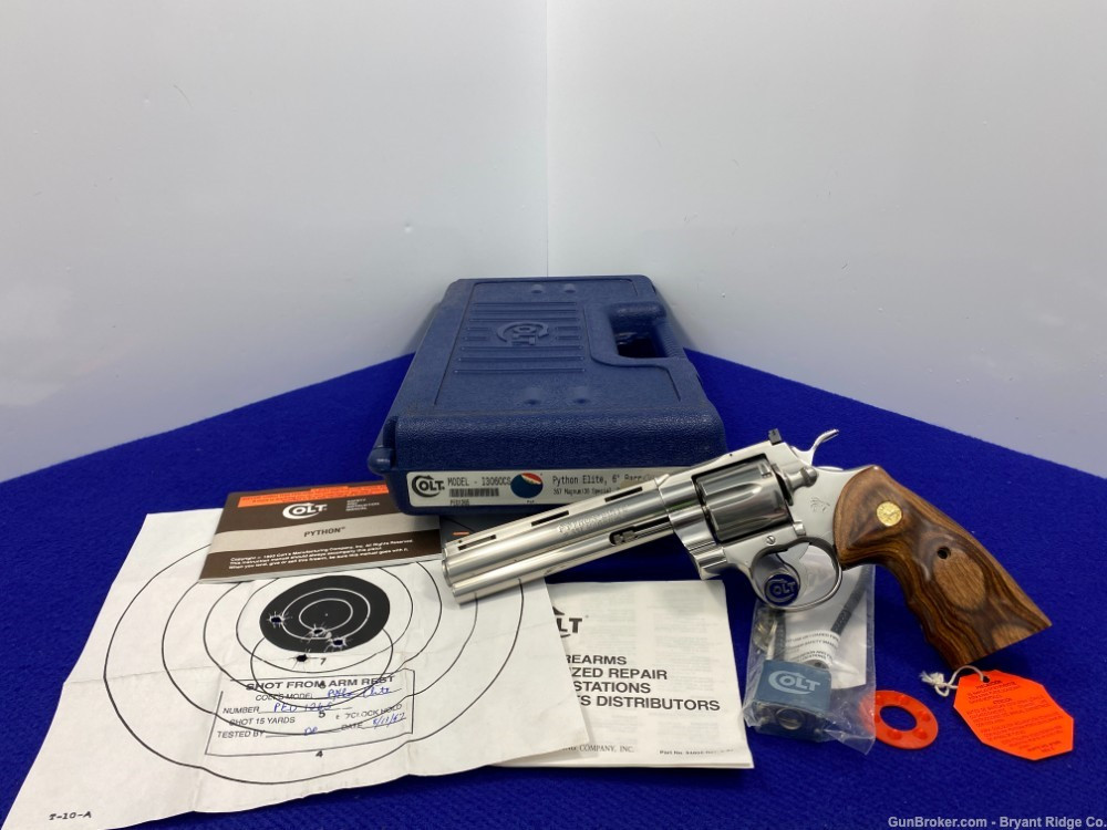 *SOLD* 1998 Colt Python Elite .357 Mag Stainless 6" *COLT CUSTOM SHOP ...