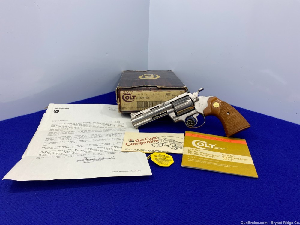 *SOLD* 1981 Colt Diamondback 4" -LEGENDARY SNAKE- Very Rare Colt Guard ...