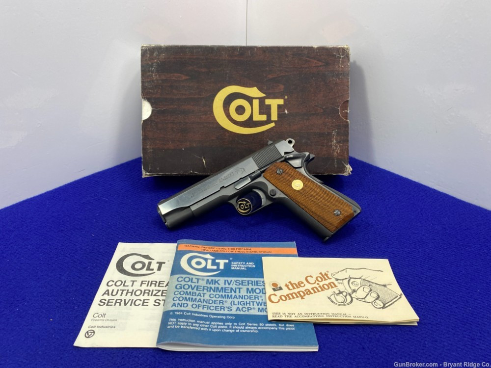 *SOLD* Colt Combat Commander -.38 SUPER- Blue 4.25" *PRE-80 SERIES ...